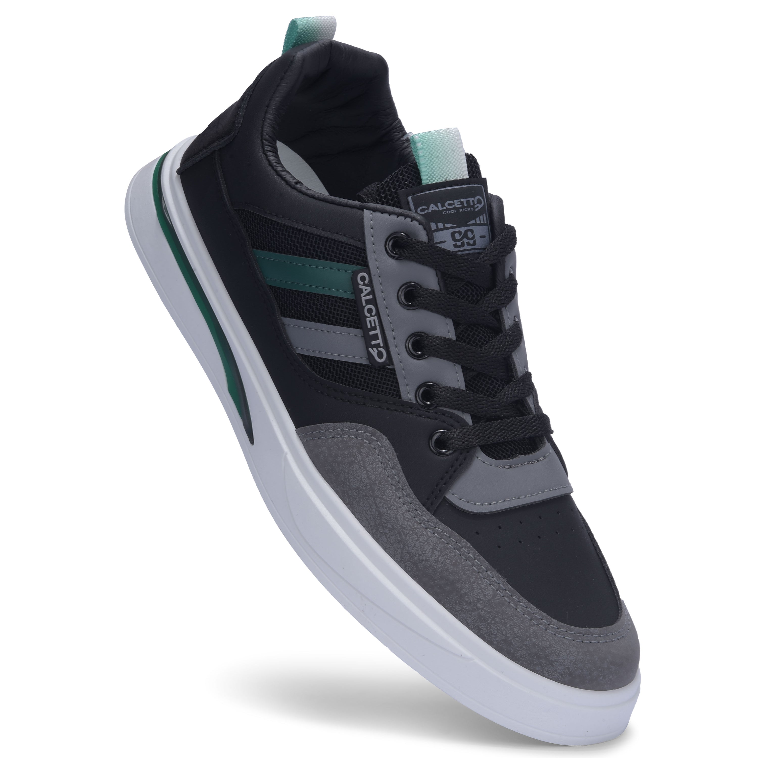 Calcetto Lightweight Casual Men'S Sneakers Shoes CLT-2024 Black Grey ...