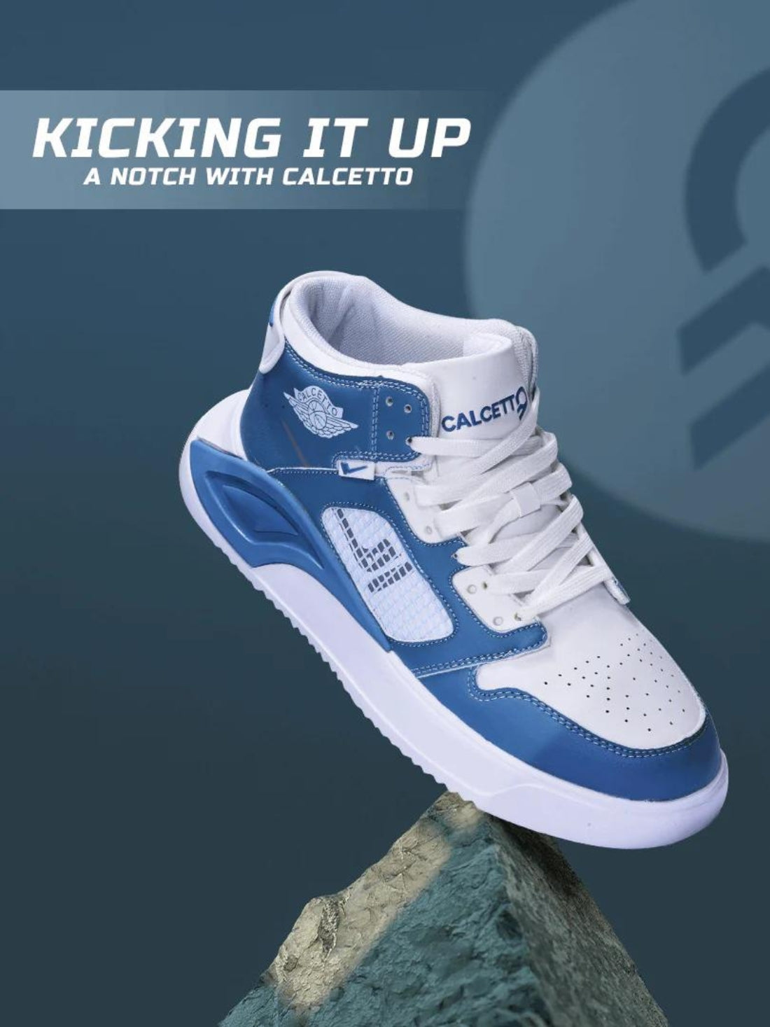 Calcetto Lightweight Casual Men'S Sneakers Shoes CLT-0974 White Sky ...